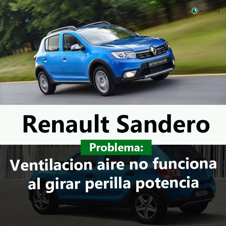 Renault Sandero: Ventilación aire no funciona al girar perilla potencia ...